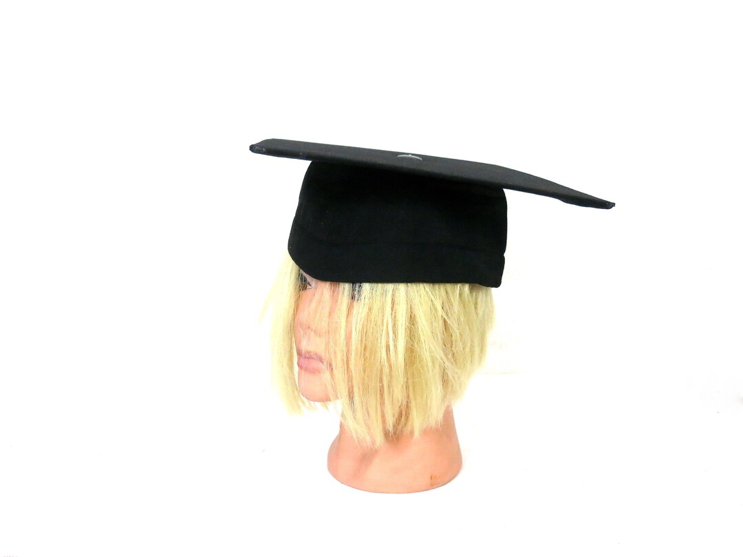 Mid Century Vintage Collegiate Cap & Gown Black Graduation Cap Mortar ...