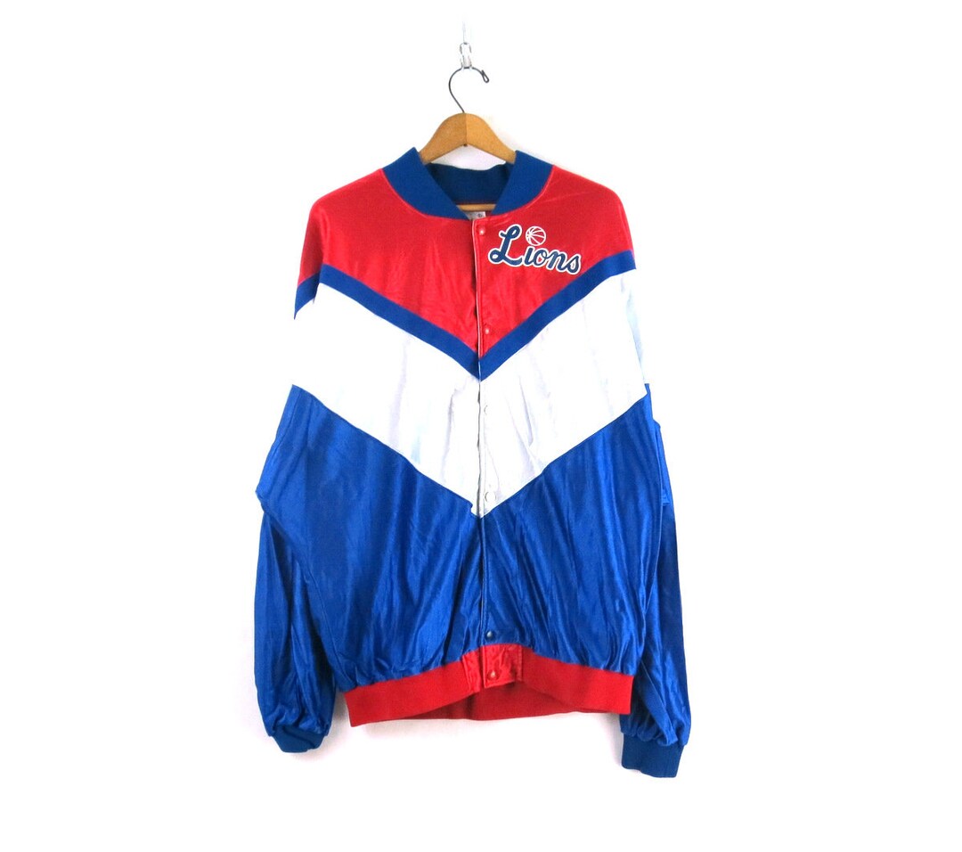 90s Color Block Track Jacket Red White Blue Nylon Sporty Warm up ...