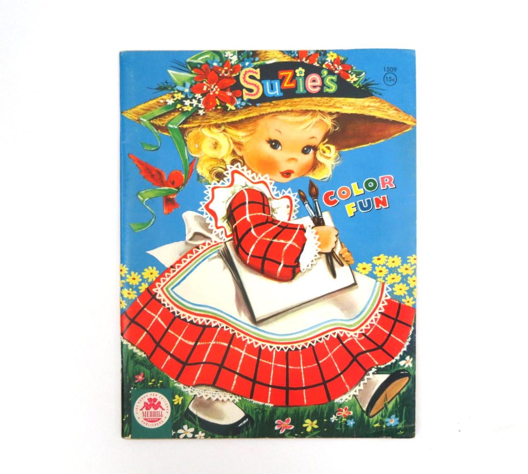 1960s Vintage Suzie's Color Fun Coloring Book: Children's Paper ...