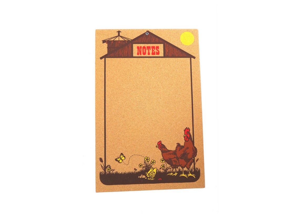 Vintage Bulletin Board Retro 1970s Chicken Farm Wall Hanging - Etsy