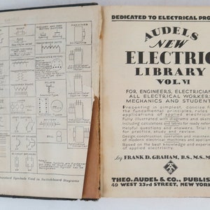 1940s Antique Audels New Electric Library Book for Engineers and ...