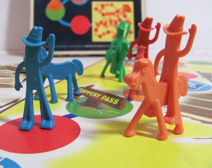 Vintage 1968 GUMBY and POKEY Playful Trails Board Game - Etsy
