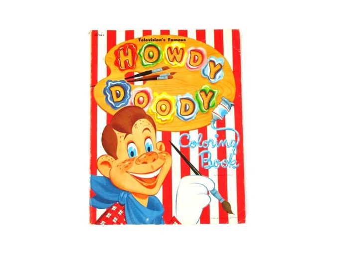 Howdy Doody 1950s Vintage Coloring Book 1952 Color Book Pictures Paper ...