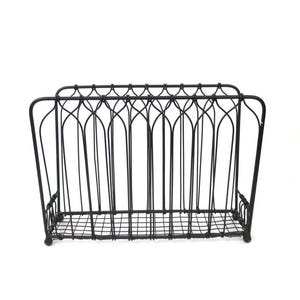 Black Metal Wire Magazine Stand Rack Retro Ranch Home Decor - Etsy