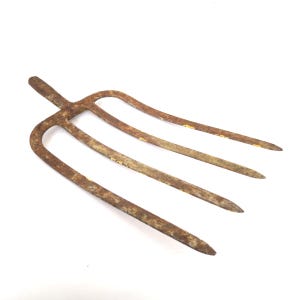 Old Primitive Farmhouse Pitchfork Head Rustic Home Garden Porch Decor ...