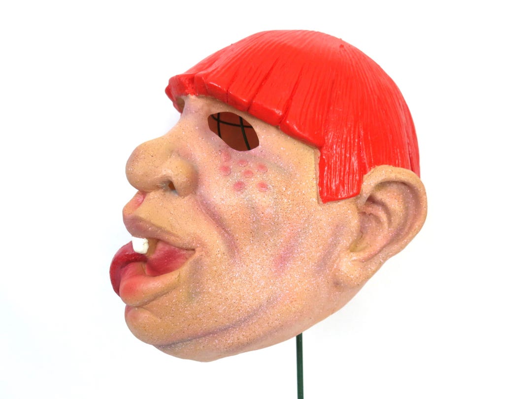 Vintage Adult Halloween Mask Red Head Disguise Rubber Face Mask - Etsy