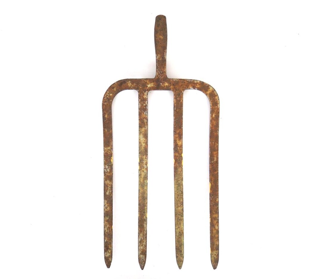 Old Primitive Farmhouse Pitchfork Head Rustic Home Garden Porch Decor ...