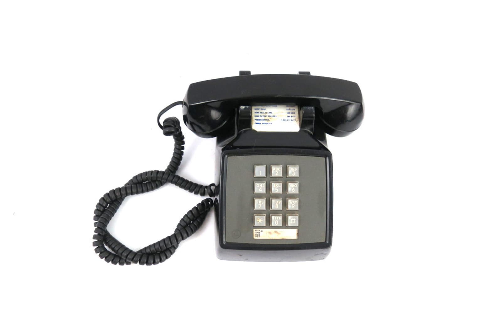 Black Push Button Dial Desk Phone Office Telephone Vintage - Etsy