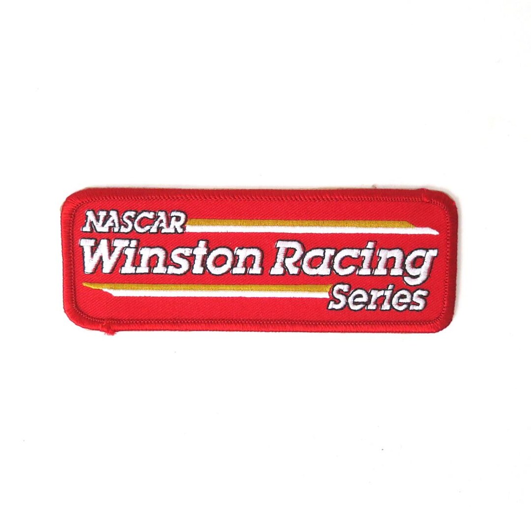 90s Vintage Red NASCAR WINSTON Cigarette Patch - Embroidered Applique ...