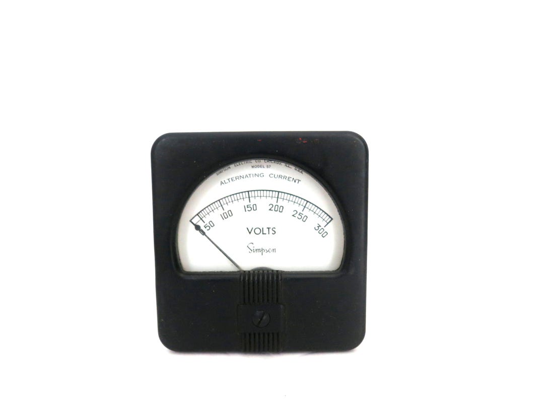 Vintage Simpson VOLTS Meter Electrical Instrument Voltage Meter ...