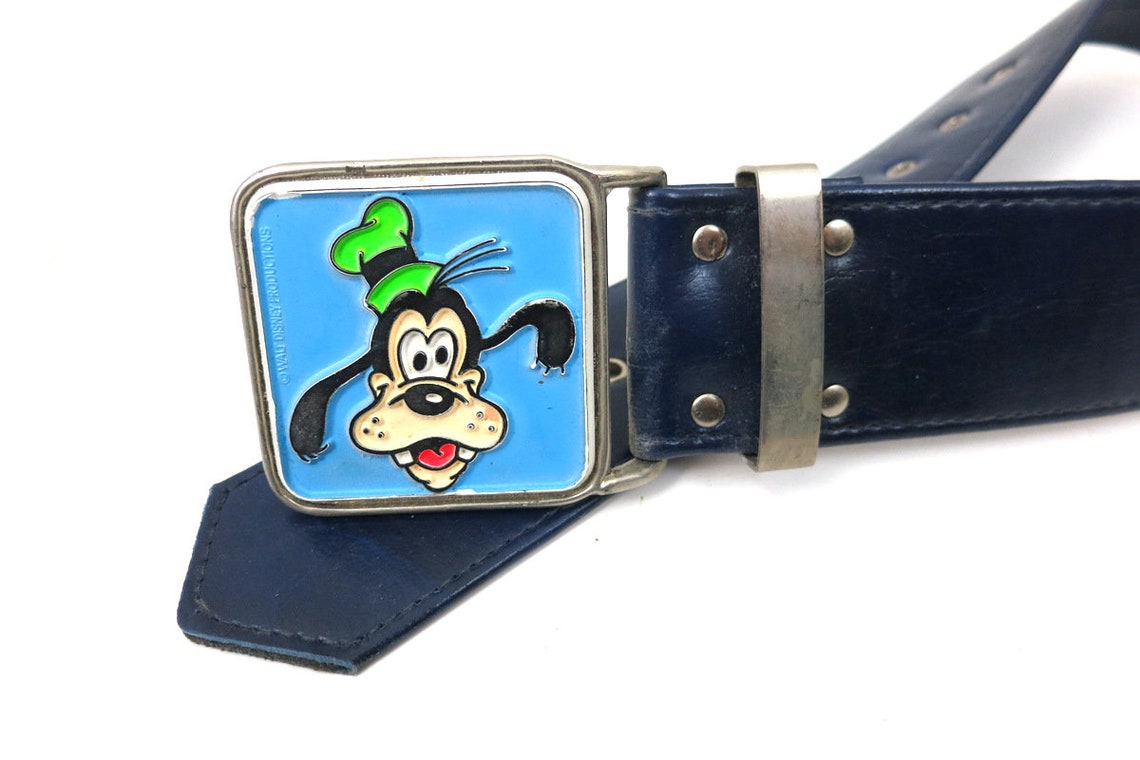 Vintage Goofy Belt Buckle & Belt Walt Disney Productions | Etsy