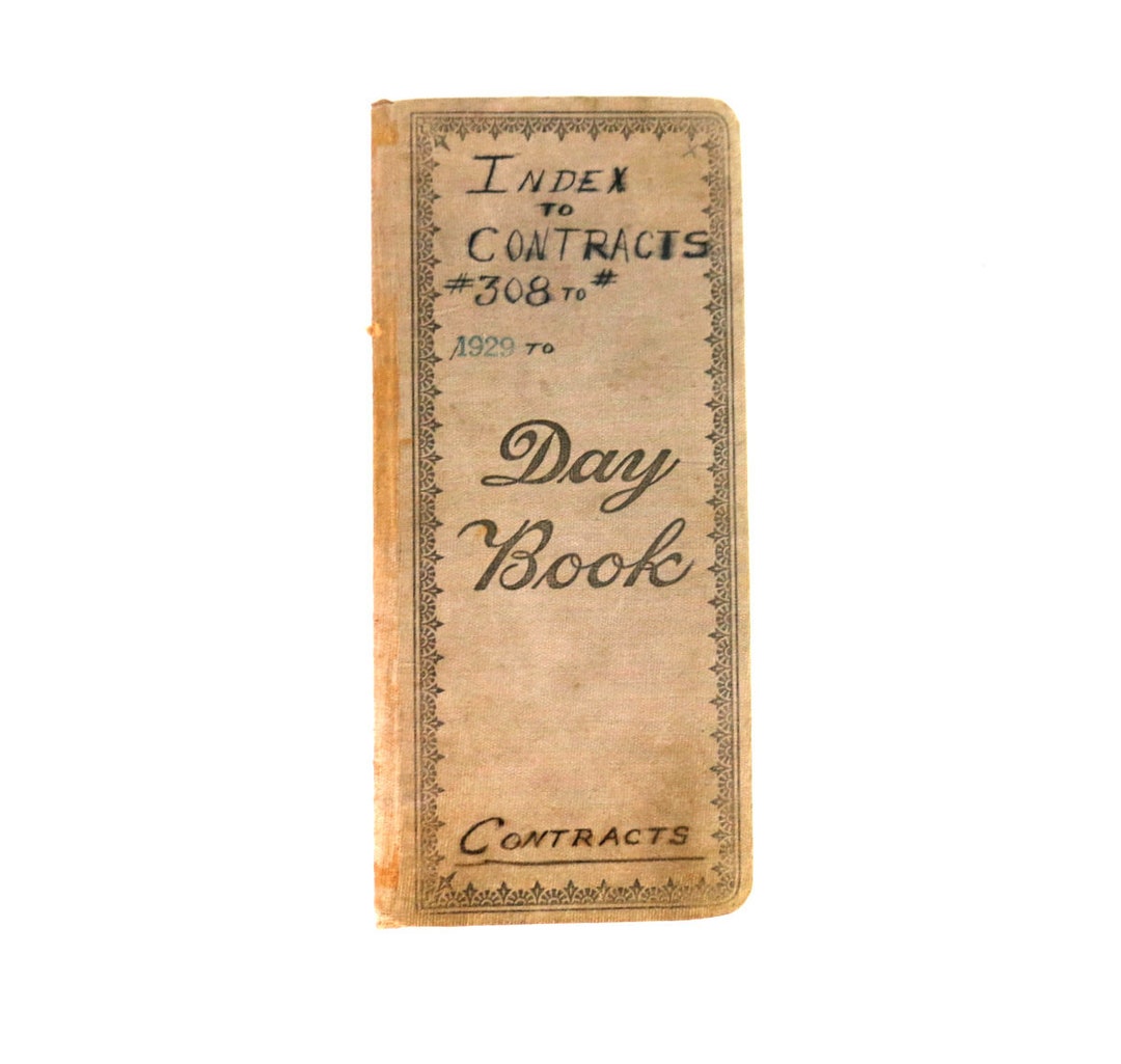 Vintage Contract Receipts Day Book Ledger Record Book Office Account ...