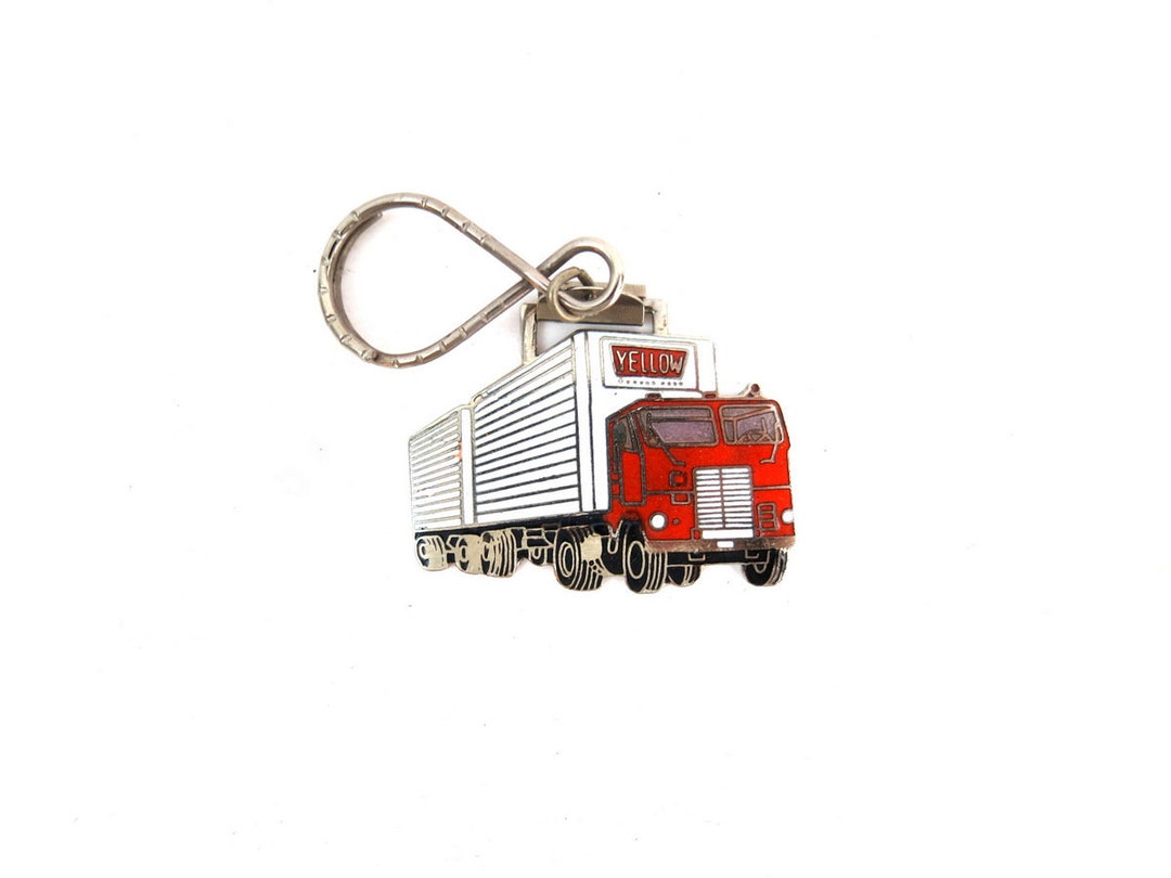 Vintage Semi Truck Key Chain / Novelty Truck Driver Keychain / Metal ...