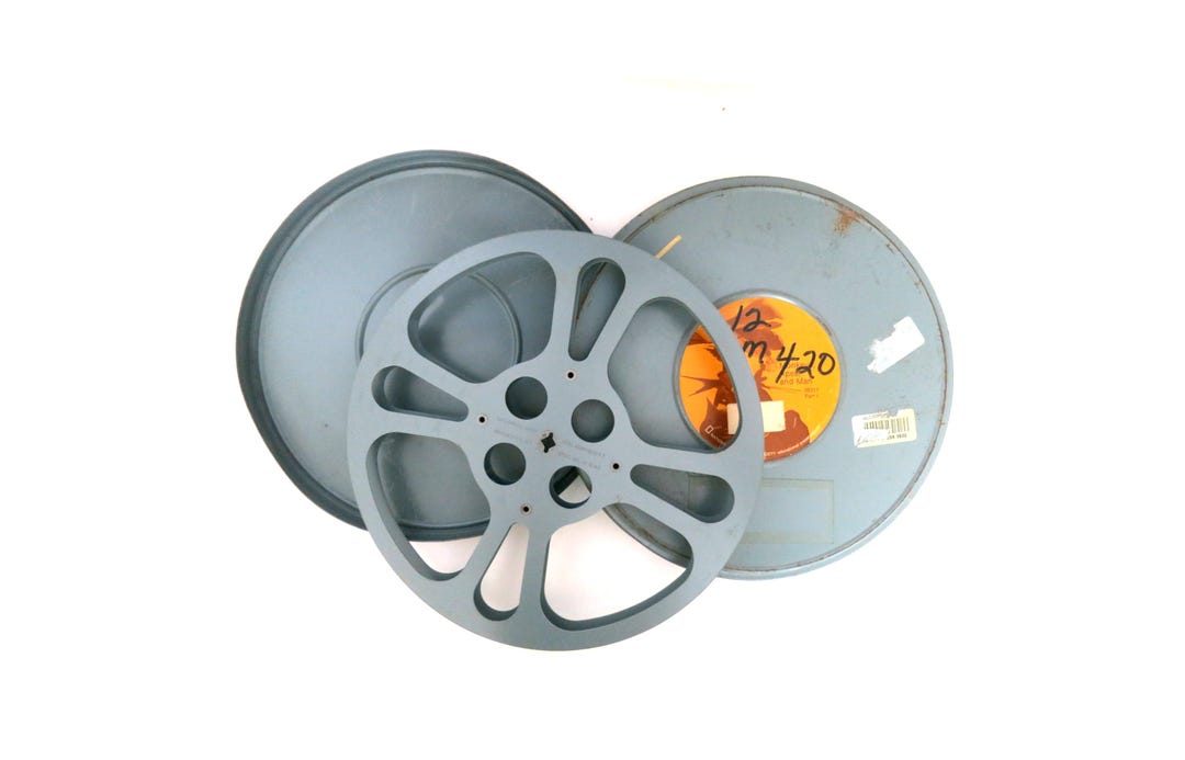 Vintage Industrial Metal Film Can Reel Canister Case / MCM Movie Decor ...