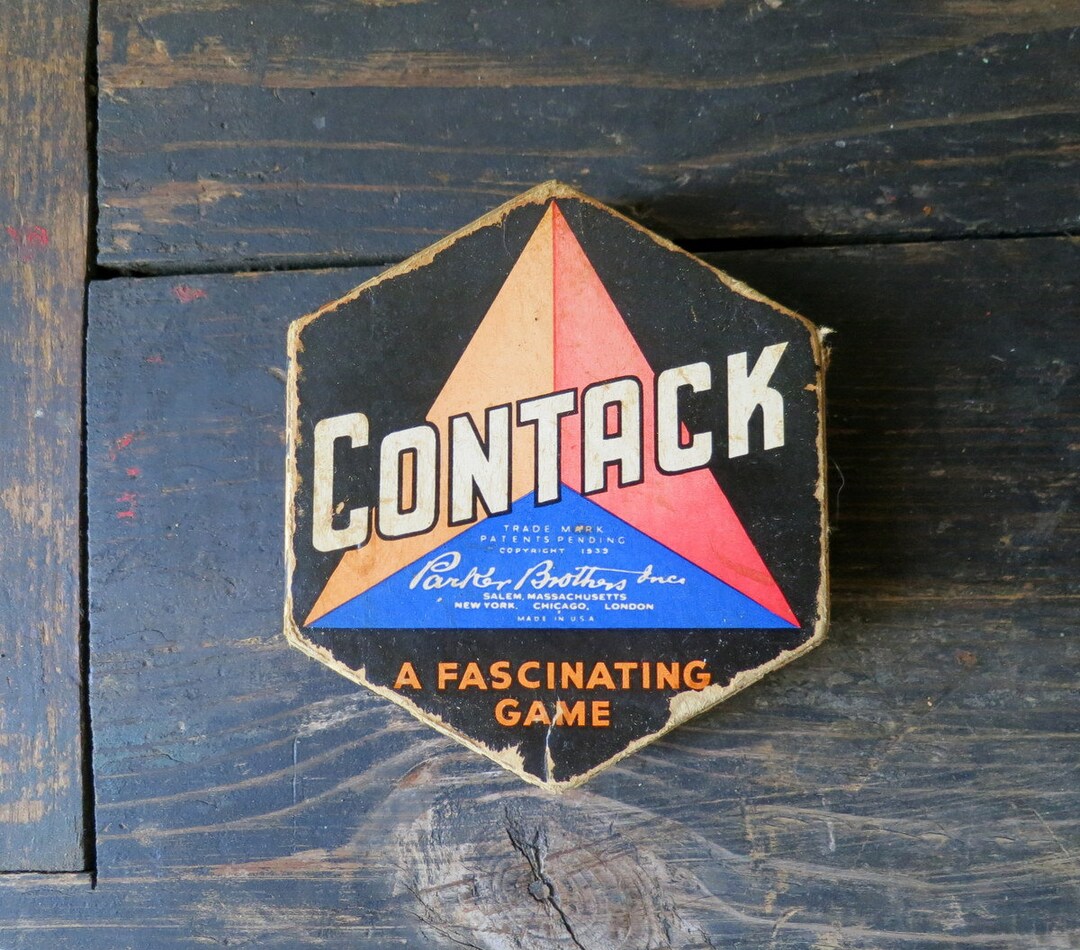 Vintage Parker Brothers CONTACK Game 1930's Triangle Number Game for ...