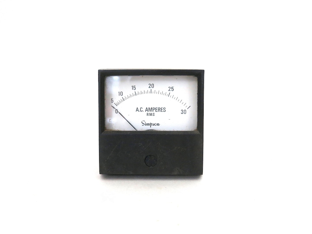 Vintage Simpson A.c. Amperes Meter Electrical Instrument Voltage Meter ...