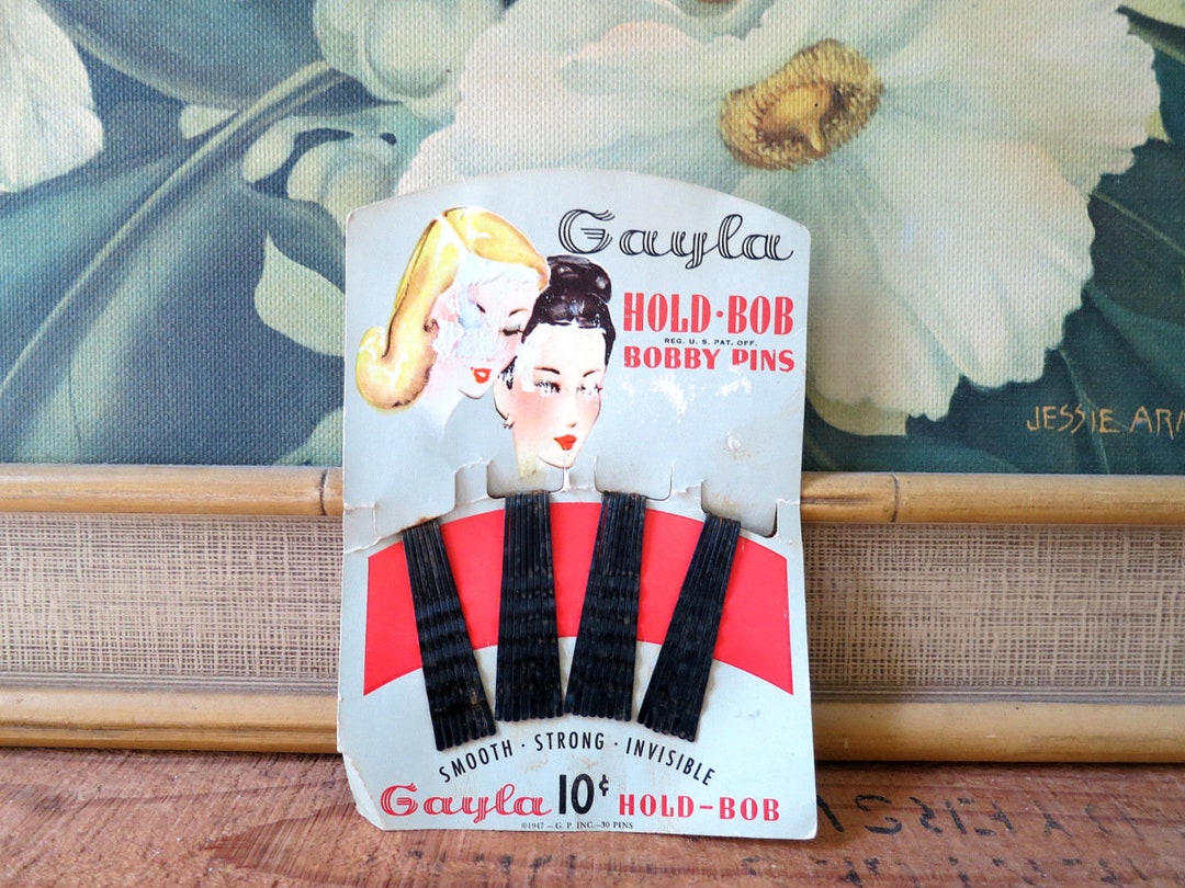Vintage Gayla Bobby Pins / Mid Century Hair Salon Advertising Decor - Etsy