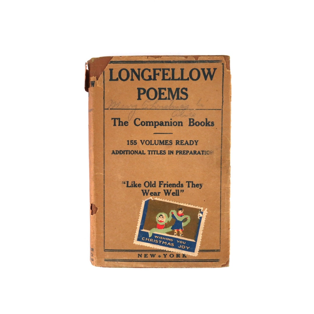 Longfellow Poems the Companion Books Antique Vintage Book Decor - Etsy