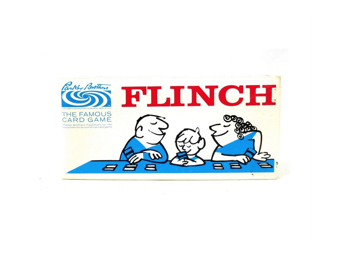 Vintage 1963 FLINCH Playing Cards in Box Deck Cards Paper Ephemera ...