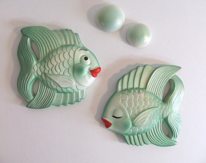 Vintage Miller Studio Chalkware Fish Set of 4 - Etsy