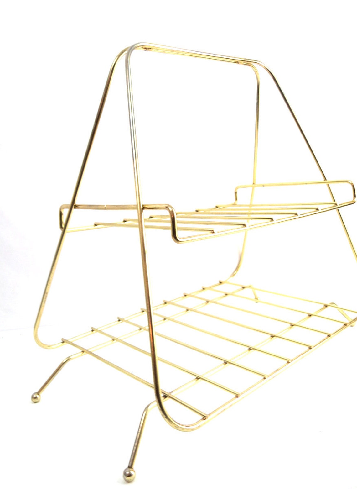 1960s Mid Century Vintage Metal Magazine Stand Rack Retro - Etsy