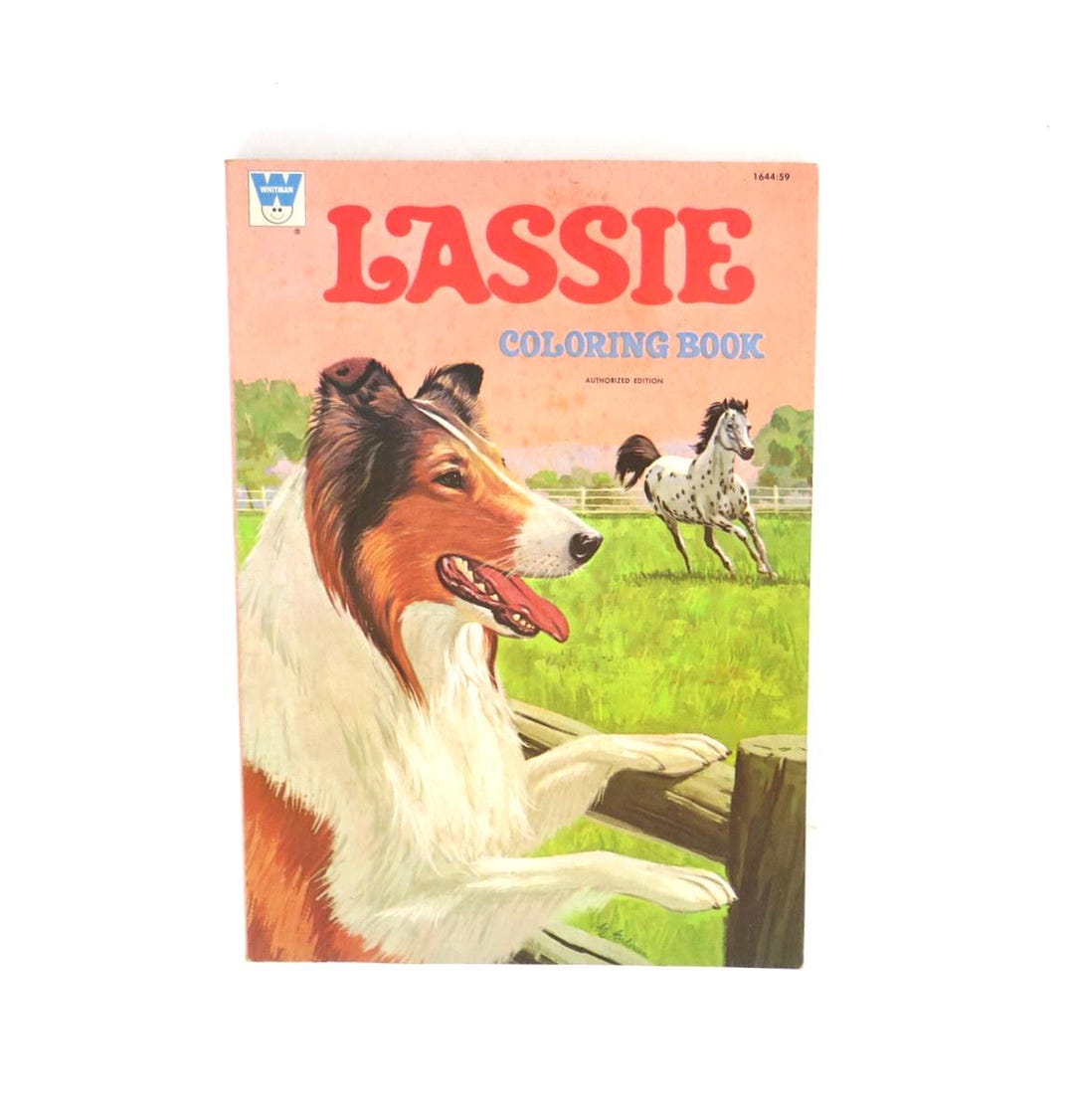 Vintage Lassie Coloring Book: 1970s Whitman Authorized Edition - Etsy