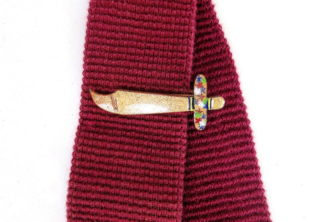 Vintage SWORD Tie Clip | Mid Century Costume Jewelry | Sword Tie Clasp ...