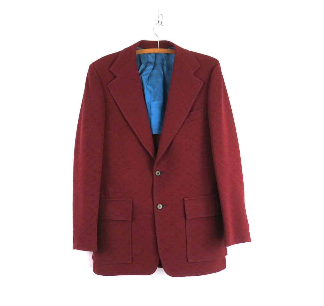 Dark Berry Red 1960s Suit Coat Vintage Warren Sewell Blazer Jacket ...