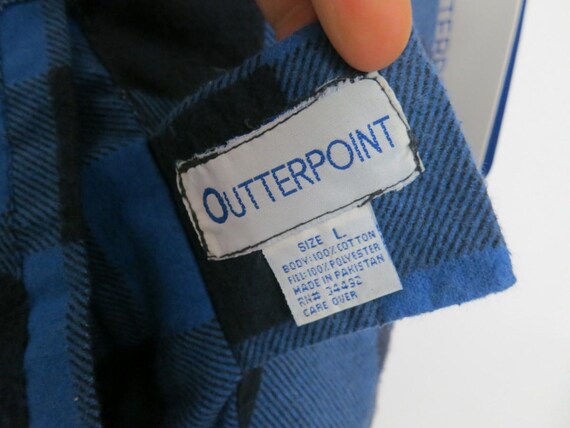 Blue and Black Vest Vintage Buffalo Check Vest Cotton… - Gem