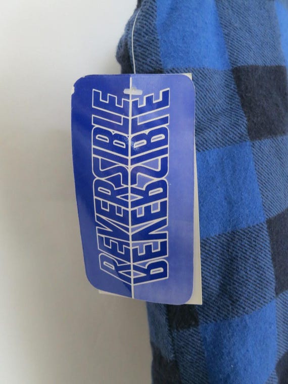 Blue and Black Vest Vintage Buffalo Check Vest Cotton… - Gem