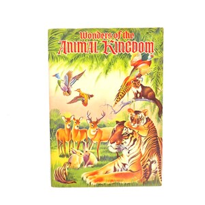 Vintage 1959 Wonders of the Animal Kingdom Sticker Book - Etsy