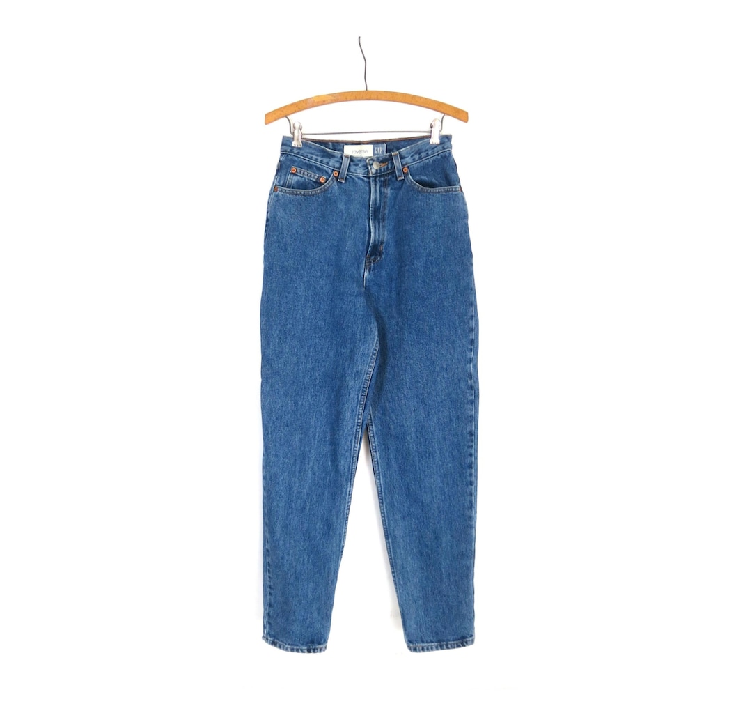 90s Reverse Fit Gap Jeans Vintage High Waist Denim Tapered Leg Mom ...