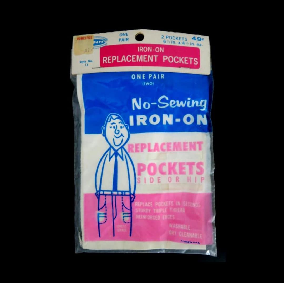 Vintage No Sew Iron on Replacement Pockets for Side or Hip / Penn ...