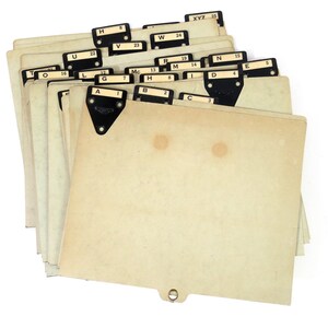 5 Vintage File Separators Heavy Duty Metal Tabs Alphabetic - Etsy