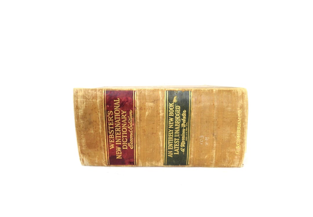 Large Antique Dictionary 1959 Vintage Webster's Dictionary Book With ...