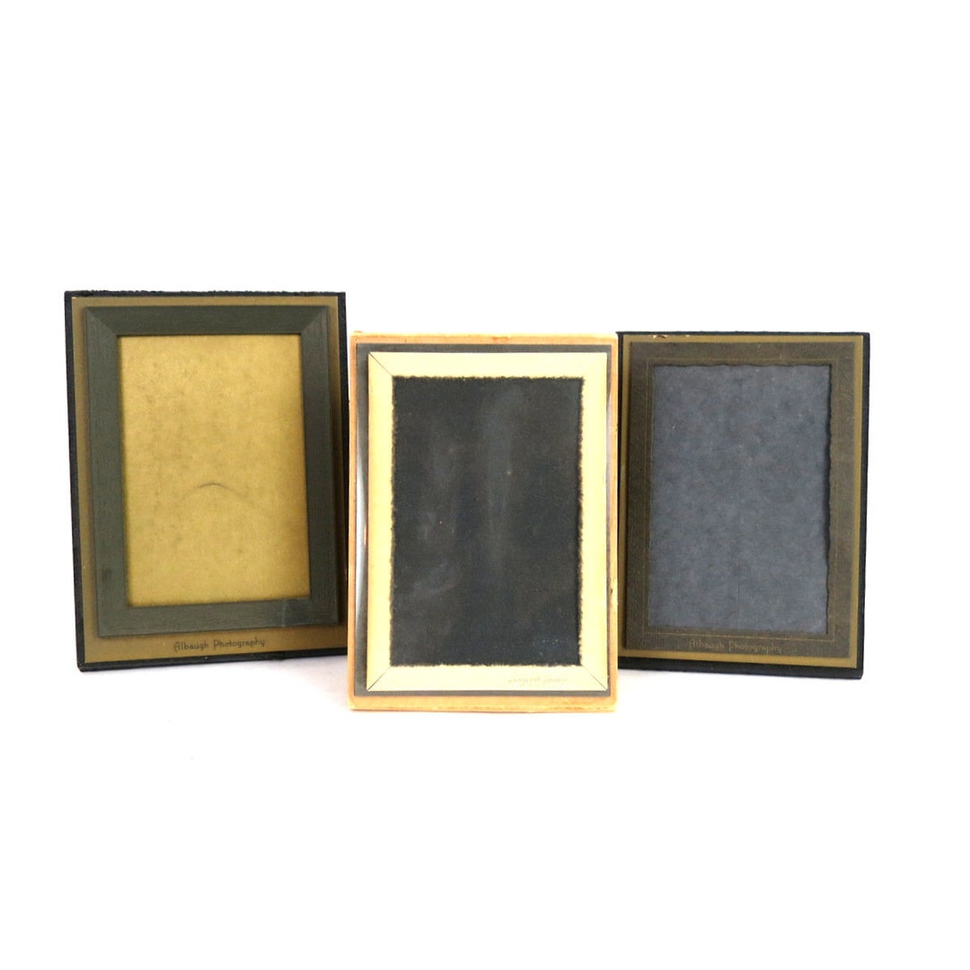 3 Folding Picture Frames | Mid Century Mat Photo Folders | Vintage Fold ...