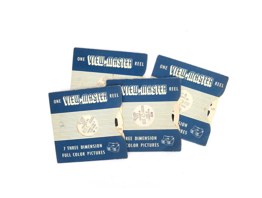 Vintage Viewmaster Slides Reels // Goldilocks, Sam Sawyer, Wild Animals ...