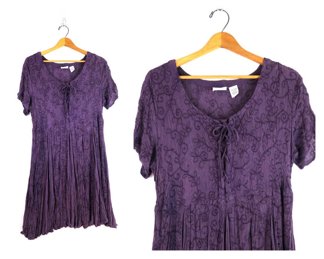 Boho Indian Mini Dress Embroidered Sun Dress Festival Hippie - Etsy