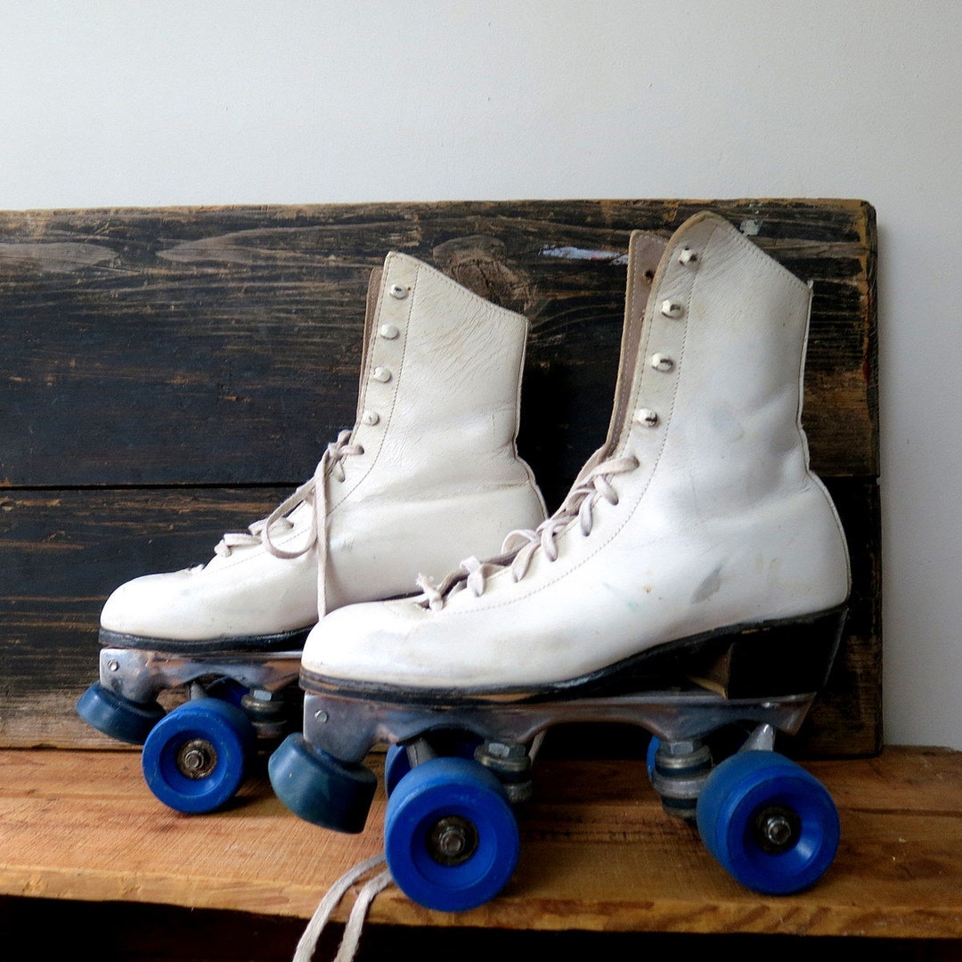 Vintage 1980s White PACER CROWN Roller Skates Roller Derby Skate Shoes ...