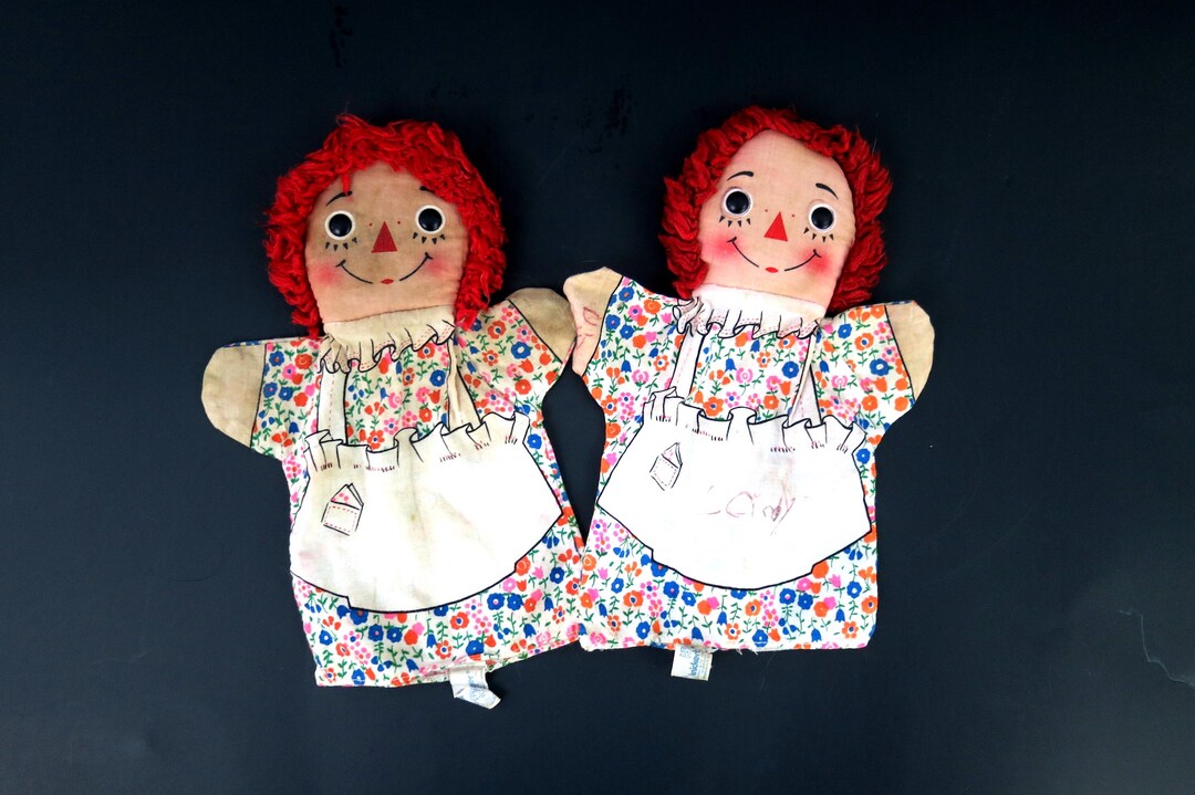 2 Vintage Small Raggedy Ann Puppets Knickerbocker Dolls / 10" - Etsy