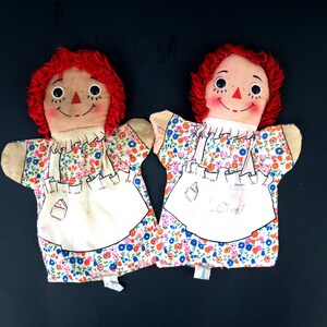 2 Vintage Small Raggedy Ann Puppets Knickerbocker Dolls / 10" - Etsy