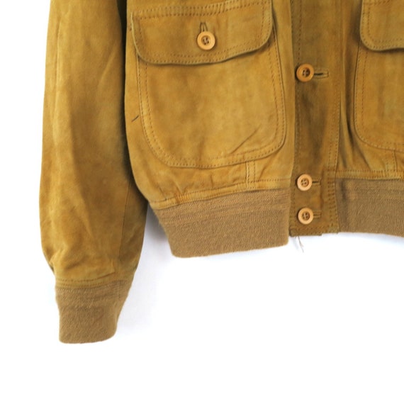 1970s Suede Leather Jacket Vintage 70s Fall Coat / Si… - Gem