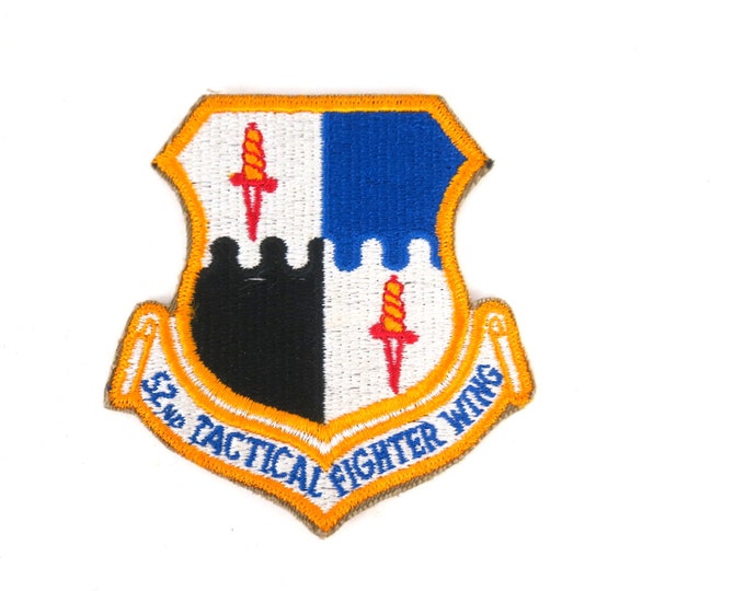 USAF 52nd Tactical Fighter Wing Large Full Colored Insignia Badge ...