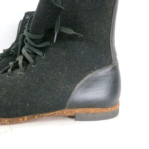 Vintage US Air Force Wool Felt Flight Aviation Flying Boots hiker Heel ...