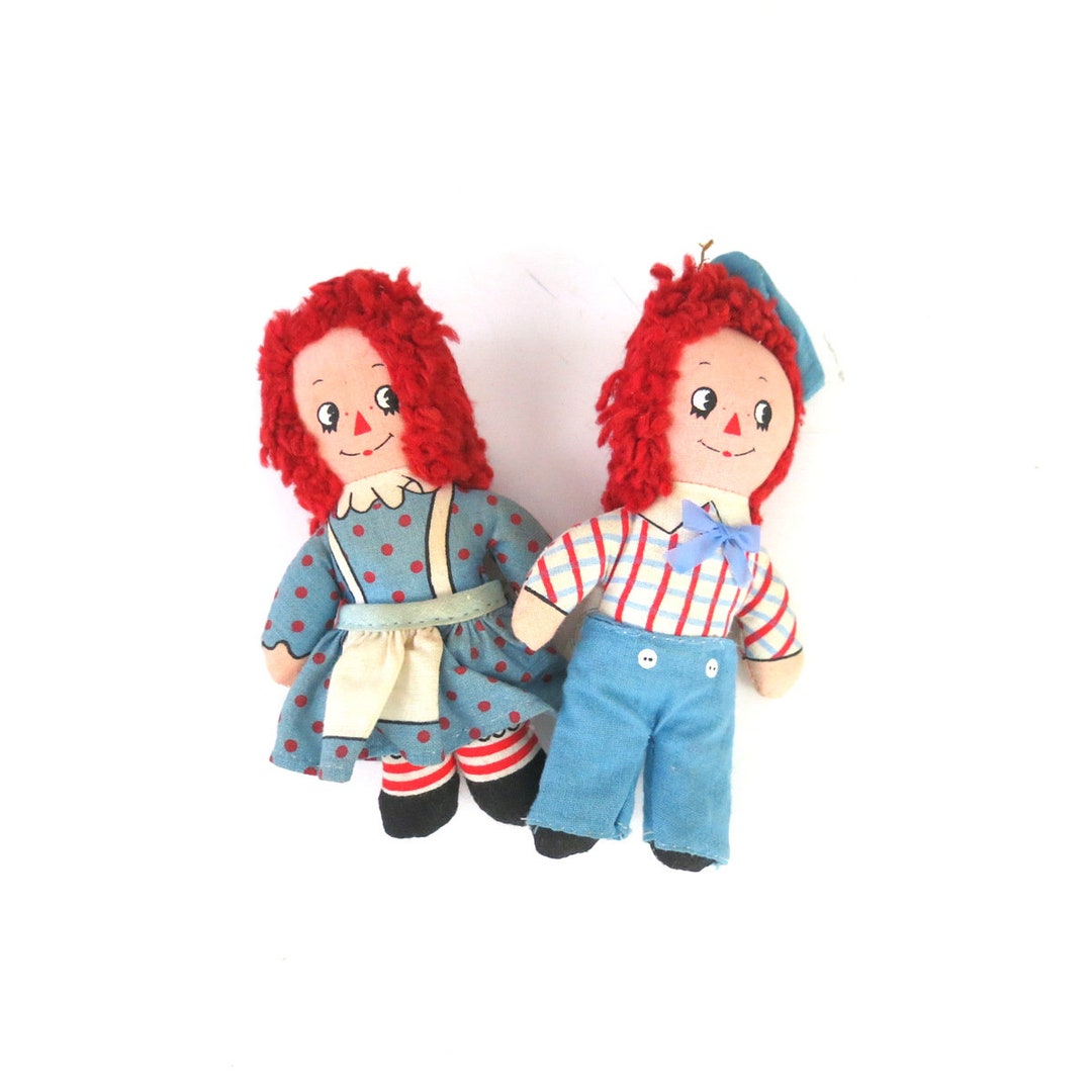 Vintage Small Raggedy Ann Puppets Knickerbocker Dolls / - Etsy