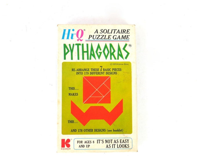 1970s Vintage Hi-q Puzzle Game | 1975 Hi-q Pythagoras - Gabriel ...