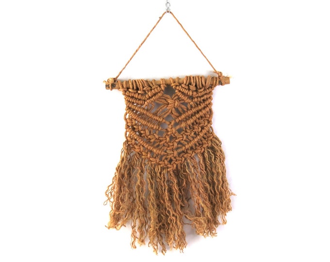 Vintage 1970s Macrame Wall Art Hanging OOAK Large Handmade Wall Decor ...