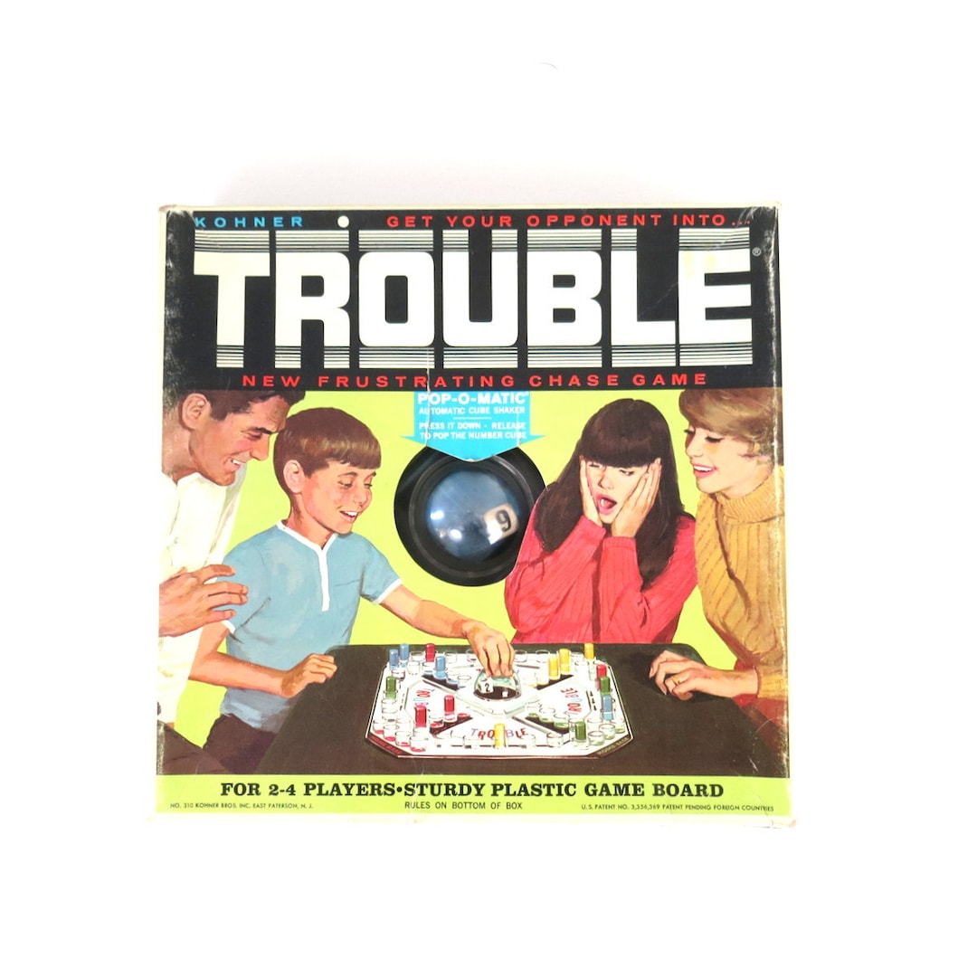 Vintage 1965 TROUBLE Game by Kohner / Complete - Etsy
