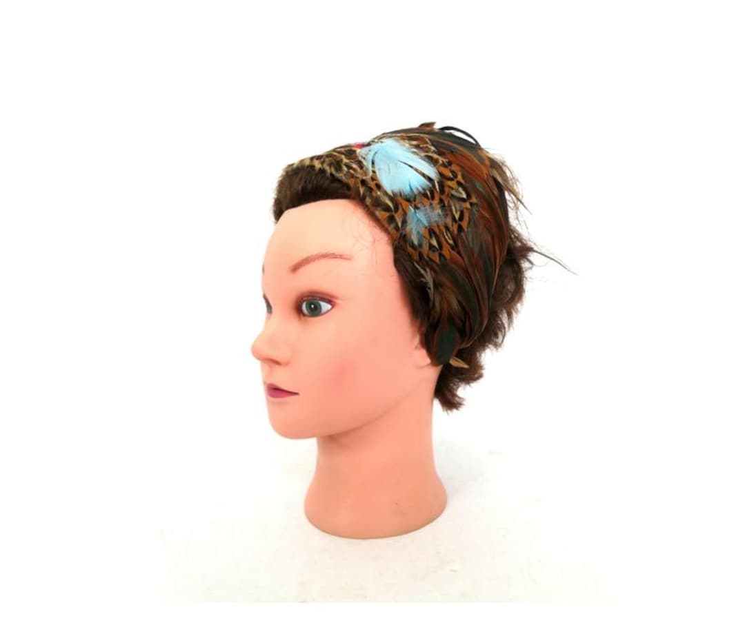 Vintage 1960s Feather Bandeau Headband Hat / Formal Mid Century ...
