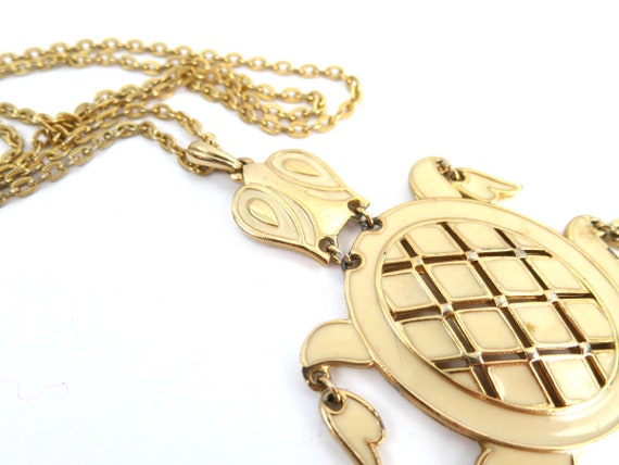 Vintage Turtle Necklace Articulated Necklace Boho Cha… - Gem